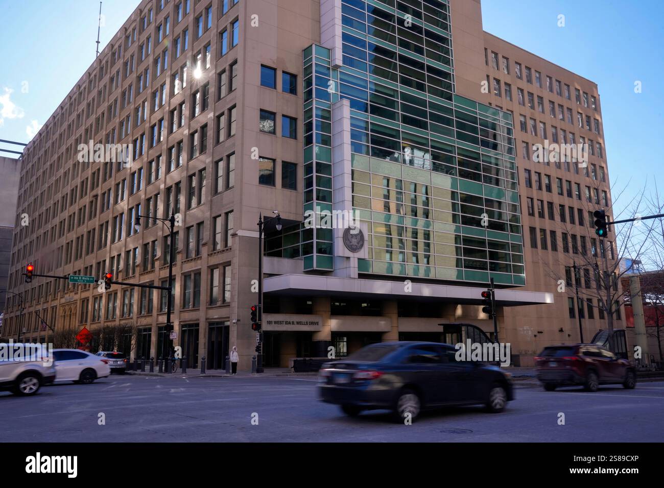 The U.S. Immigration and Customs Enforcement building can be seen ...