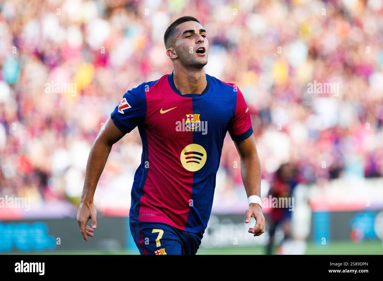 Barcelona, Spain. 31st Aug, 2024. Ferran Torres in action during the ...