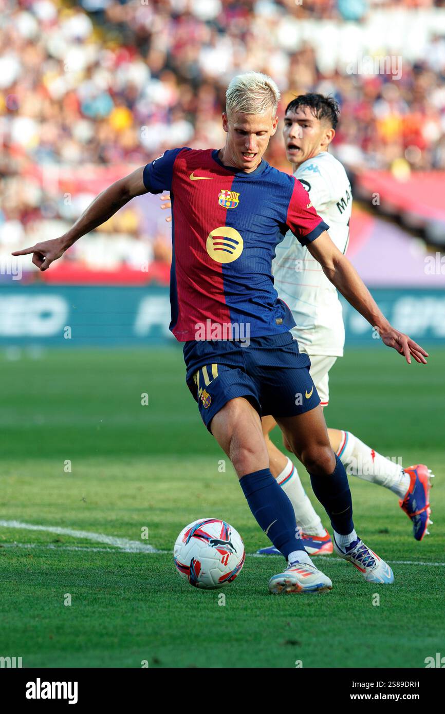 Barcelona, Spain. 31st Aug, 2024. Dani Olmo in action during the LaLiga ...