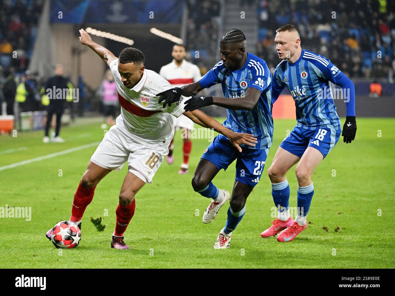 21 January 2025, Slovakia, Bratislava: Soccer: Champions League, Slovan ...