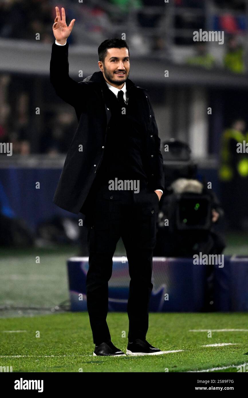 Bologna, Italy. 21st Jan, 2025. Nuri Sahin, head coach of Borussia ...