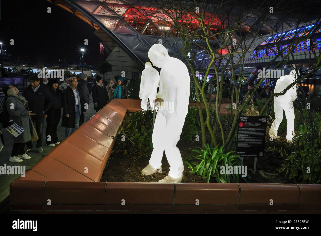 London, UK. 21st Jan, 2025. People look at 'Artificial Humans ...