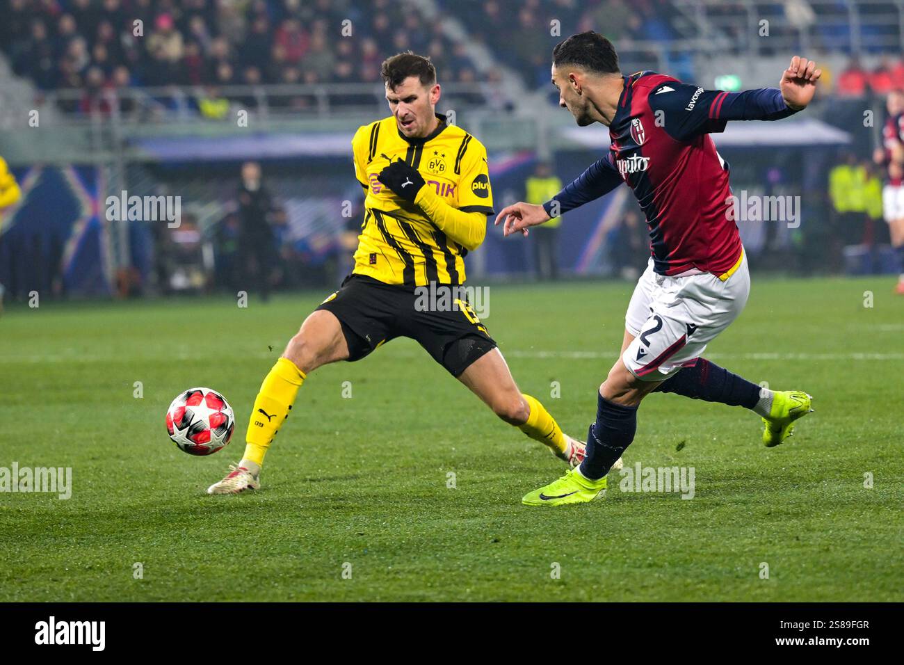 Bologna, Italy. 21st Jan, 2025. Borussia Dortmundâ??s Pascal Grob ...