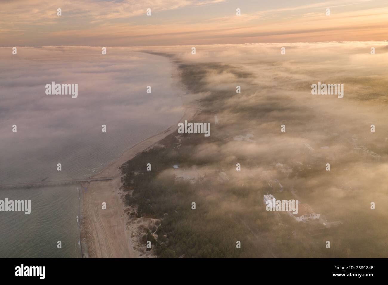 Sunrise over palanga city beach hi-res stock photography and images - Alamy