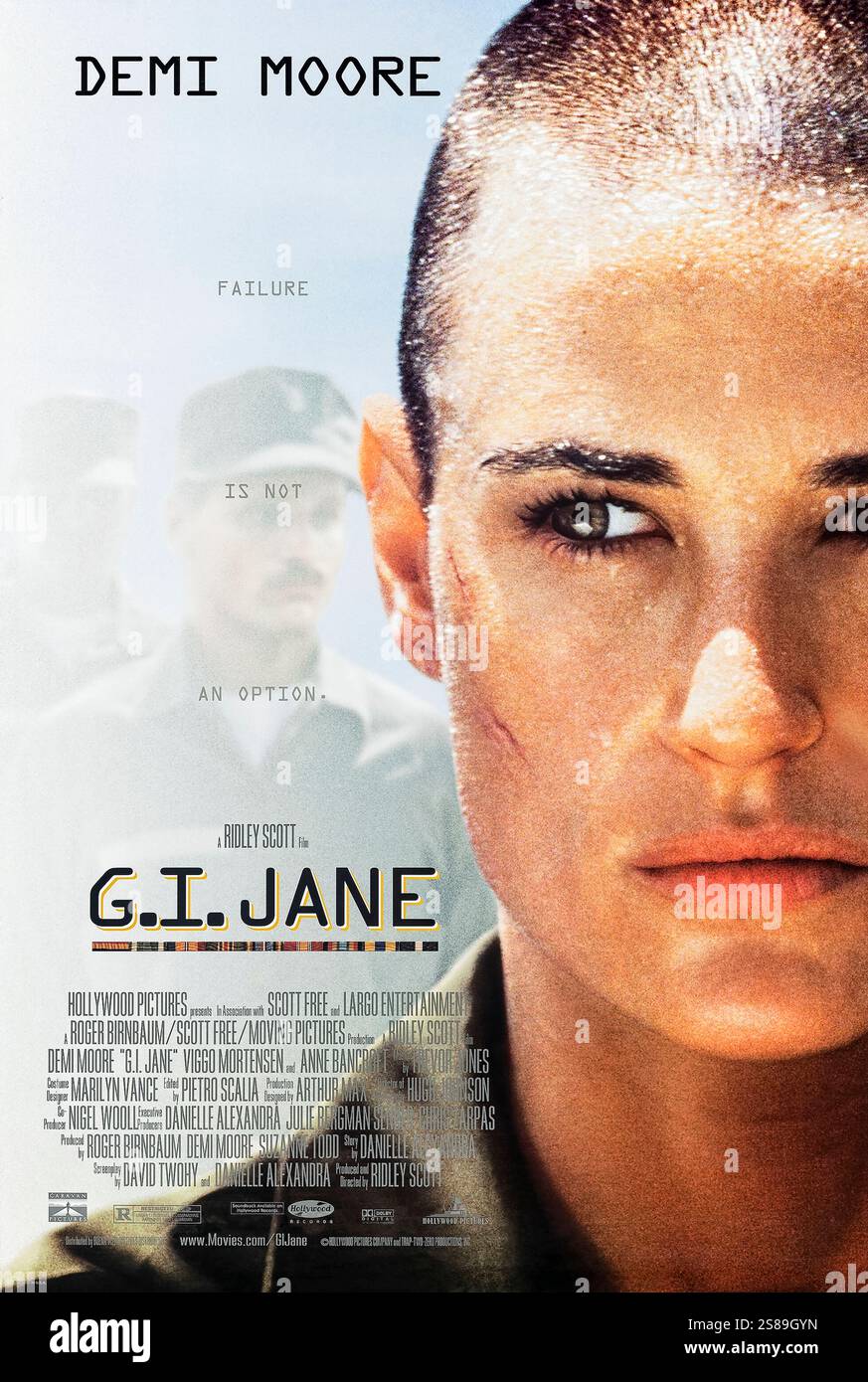 G.I. Jane (1997) directed by Ridley Scott and starring Demi Moore, Viggo Mortensen, and Anne ...