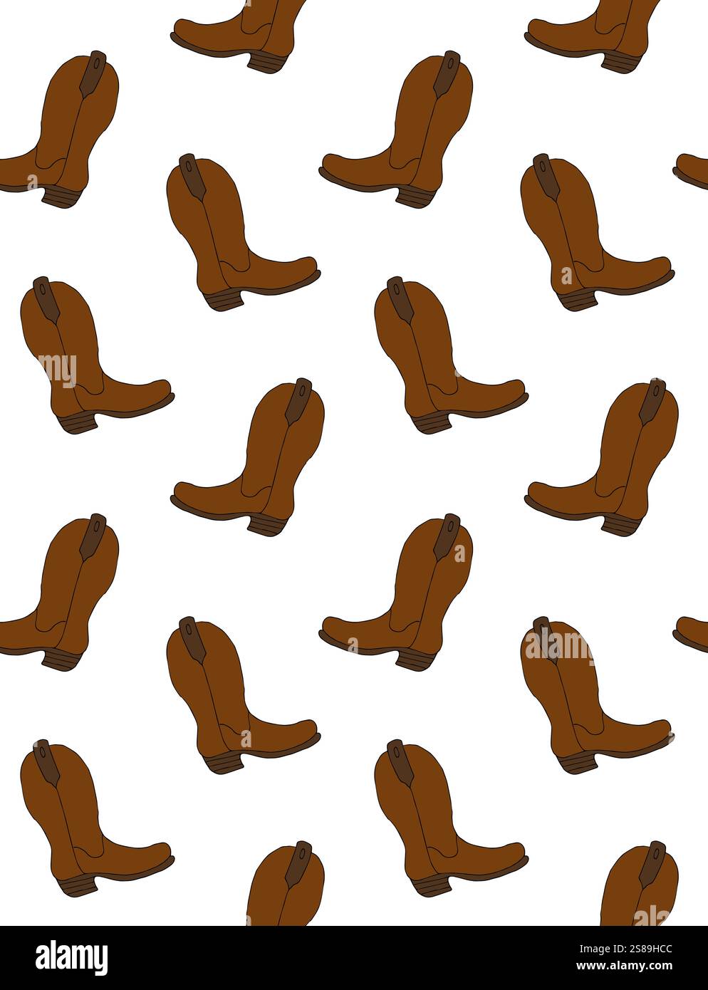 Vector seamless pattern of colored hand drawn doodle sketch cowboy ...
