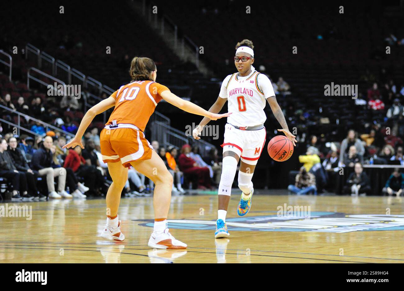 Shyanne Sellers (0) of Maryland at Prudential Center in the Coretta ...