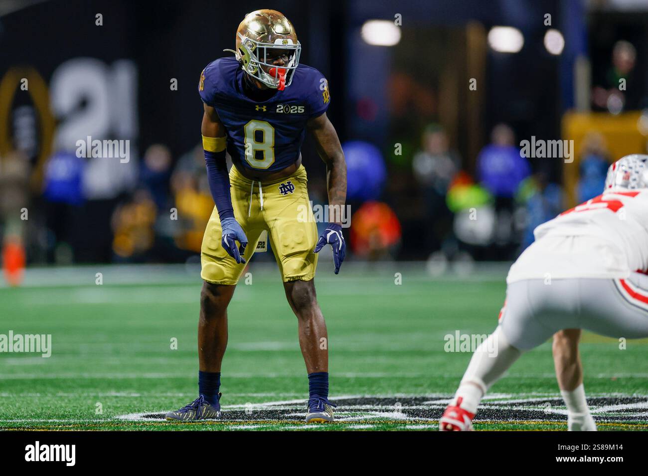 ATLANTA, GA - JANUARY 20: Safety Adon Shuler #8 of the Notre Dame ...