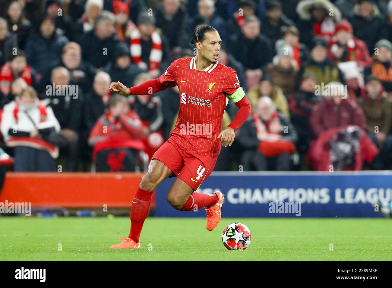Liverpool, UK. 21st Jan, 2025. Virgil van Dijk of Liverpool in action ...