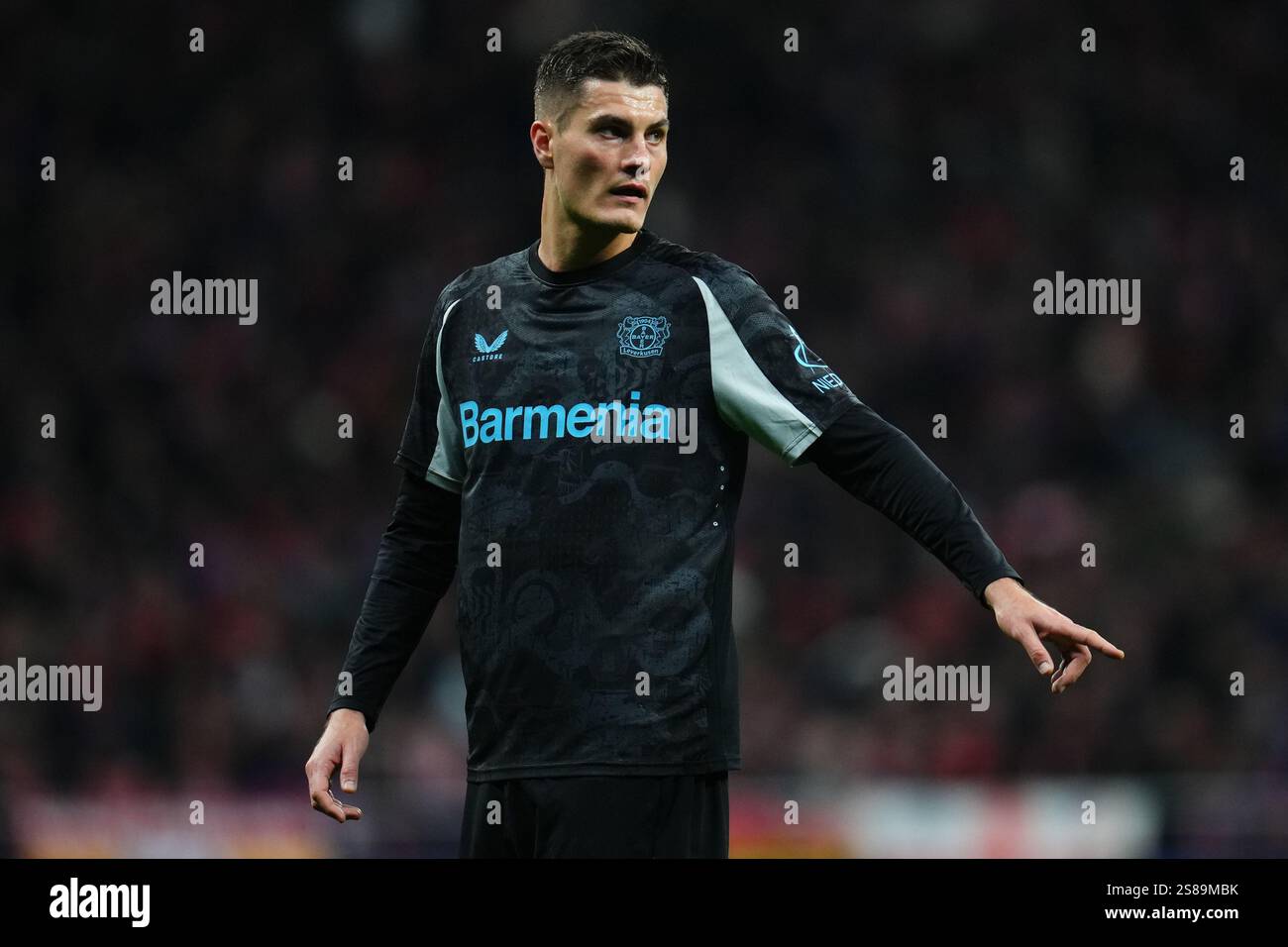 Madrid, Spain. 21st Jan, 2025. Patrik Schik of Bayer 04 Leverkusen ...