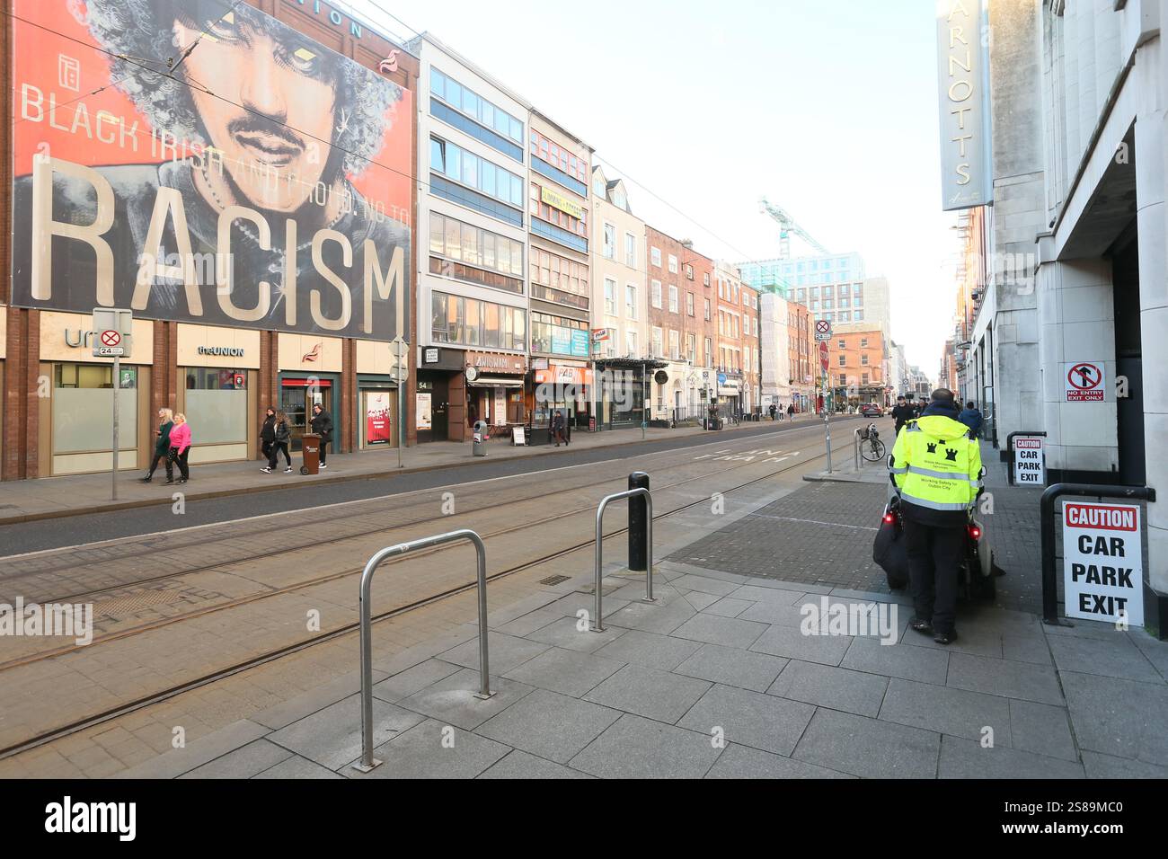 Dublin, Ireland - 15th January 2025 - A large anti-racism poster ...