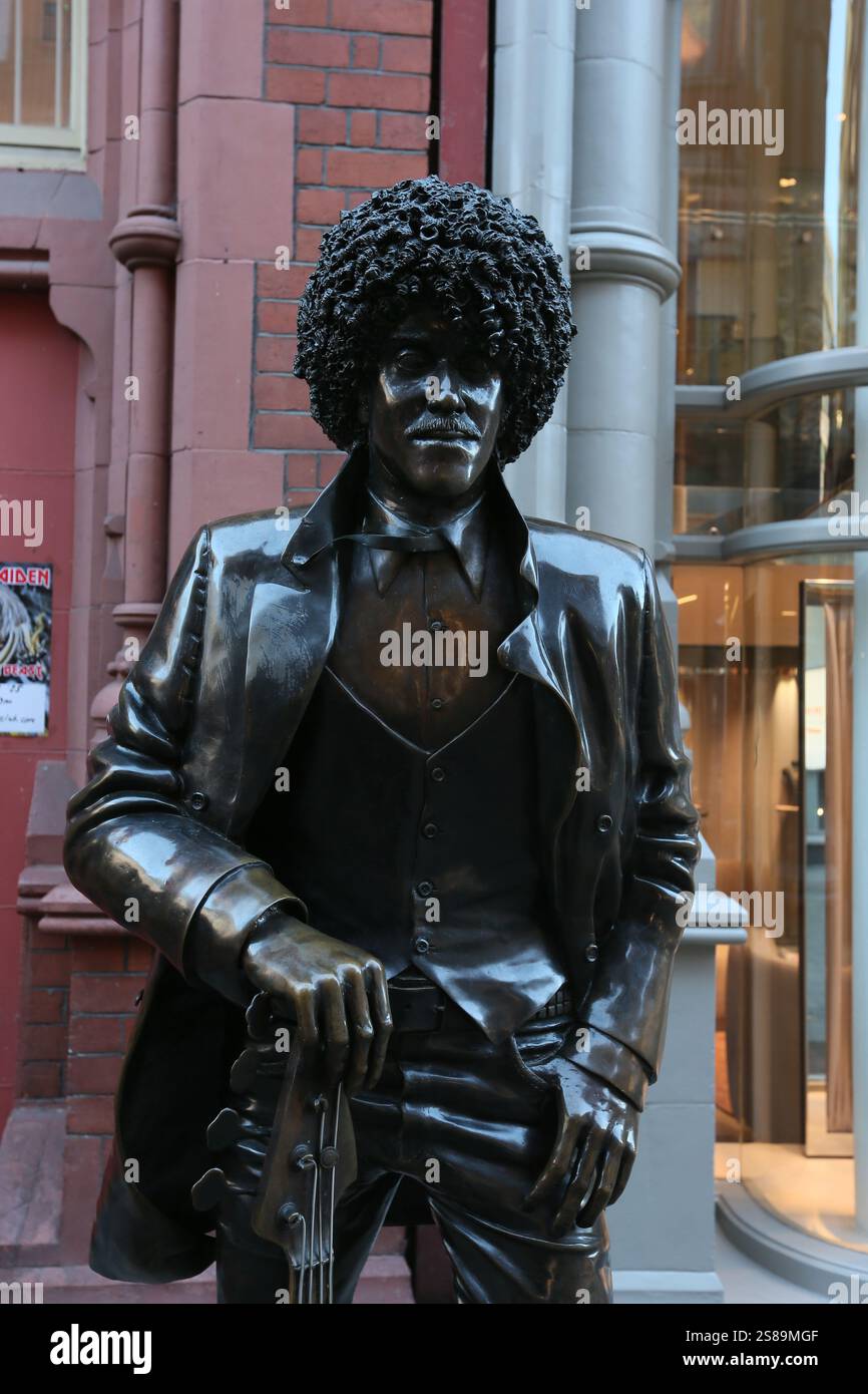 Dublin, Ireland - 15th January 2025 - A view of the Phil Lynott statue ...