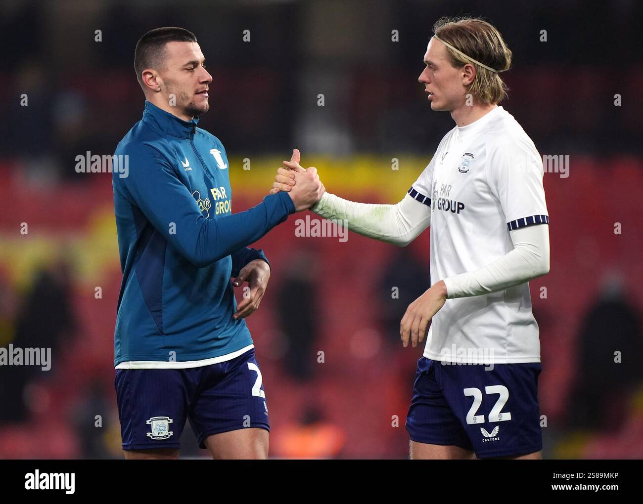 Preston North End's Milutin Osmajic and Stefan Teitur Thordarson ...