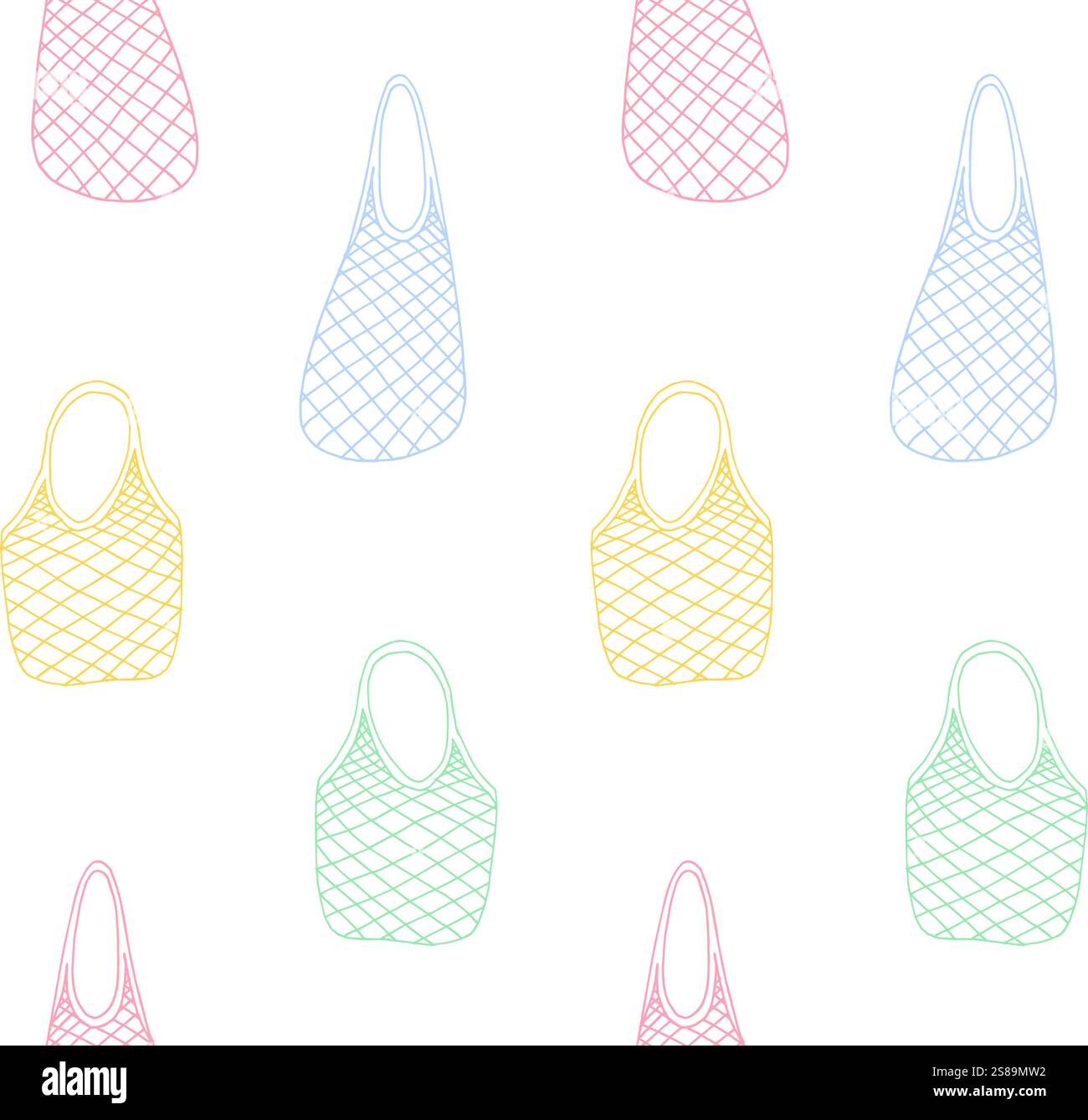 Vector seamless pattern of colored hand drawn doodle sketch Shopping ...