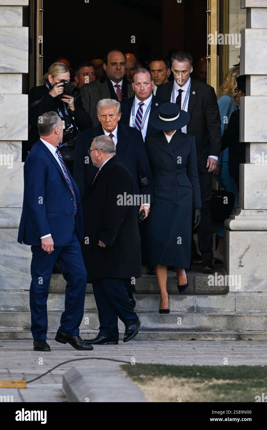 Washington, USA. 20th Jan, 2025. President Donald Trump, First Lady ...