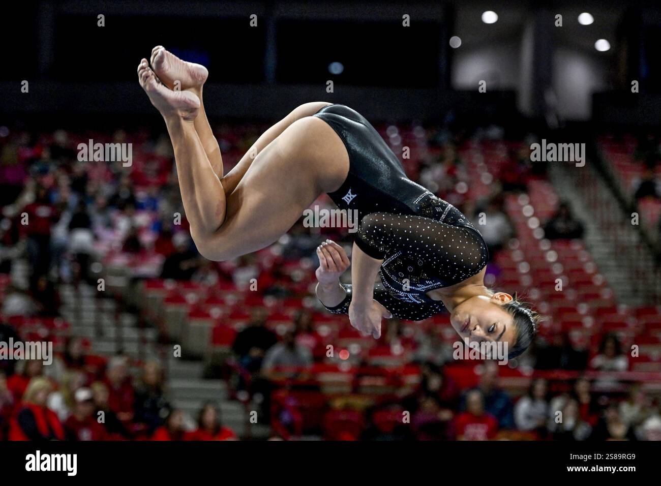 Denver gymnast Bella Mabanta competes on the balance beam during an ...