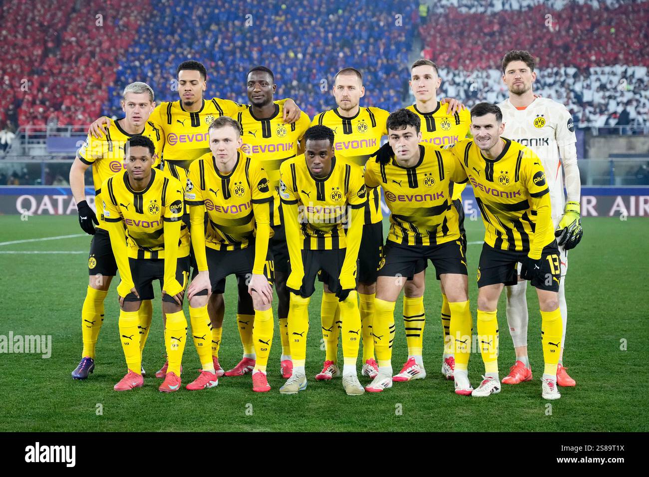 Bologna, Italy. 21st Jan, 2025. Borussia Dortmund line up during the ...