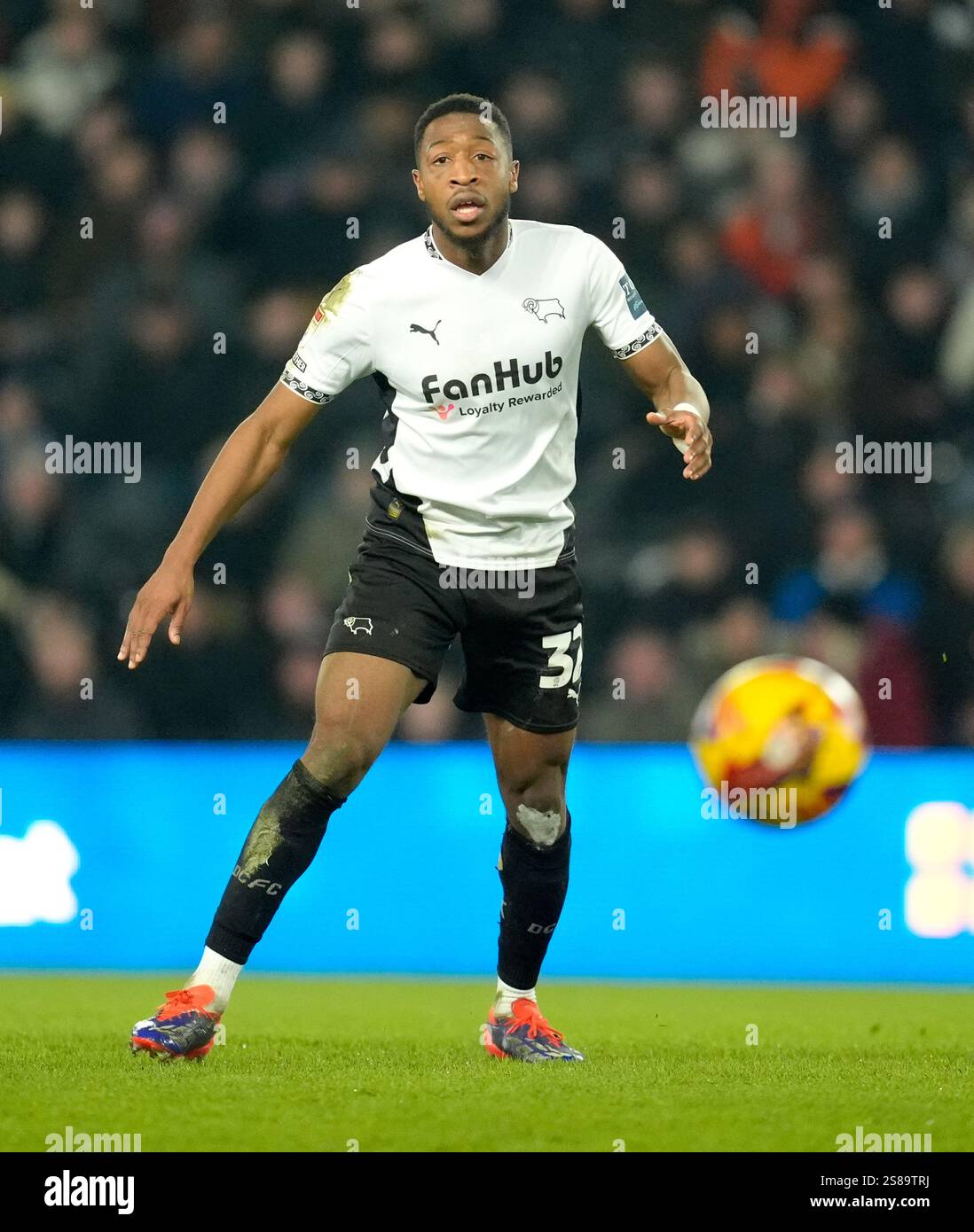 Derby County's Ebou Adams during the Sky Bet Championship match at ...