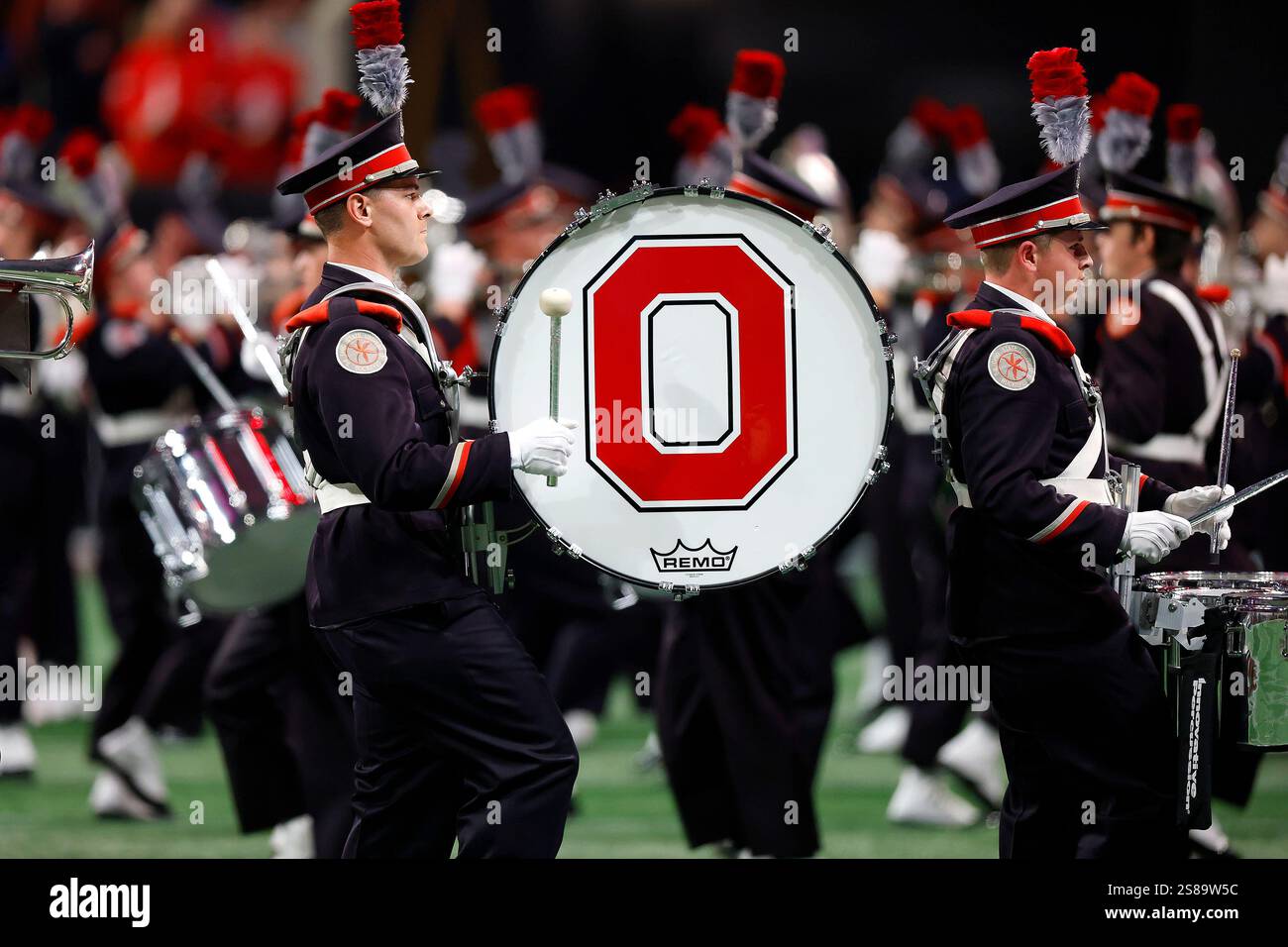 ATLANTA, GA - JANUARY 20: The Ohio State Buckeyes marching band ...