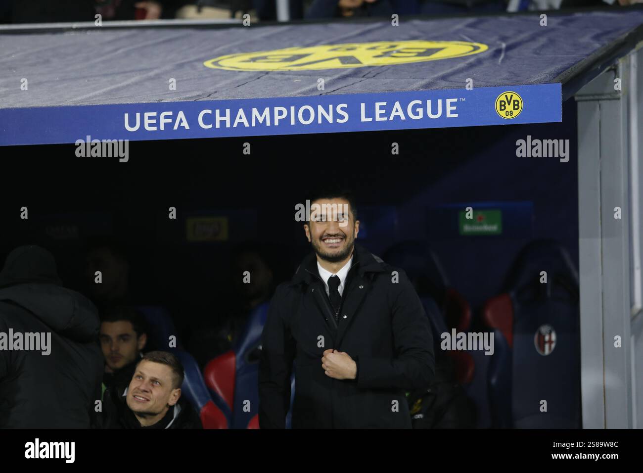 Bologna, Italy. 21st Jan, 2025. Nuri Sahin manager of Borussia Dortmund ...