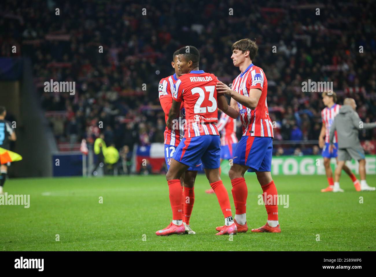 Madrid, Spain, 21th January, 2025: Atletico Madrid players celebrate ...