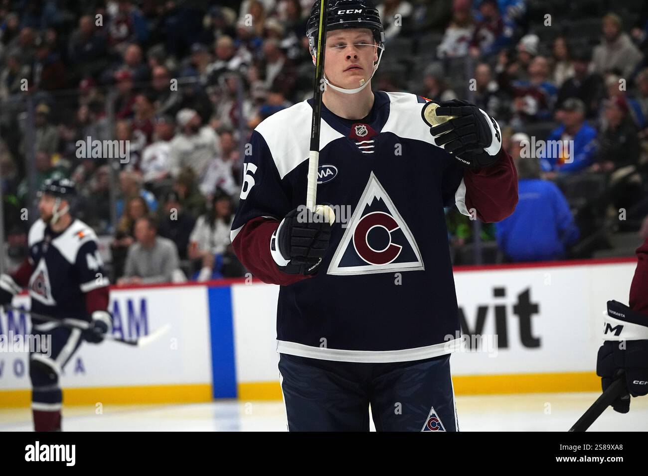 Colorado Avalanche center Juuso Parssinen (16) in the second period of ...