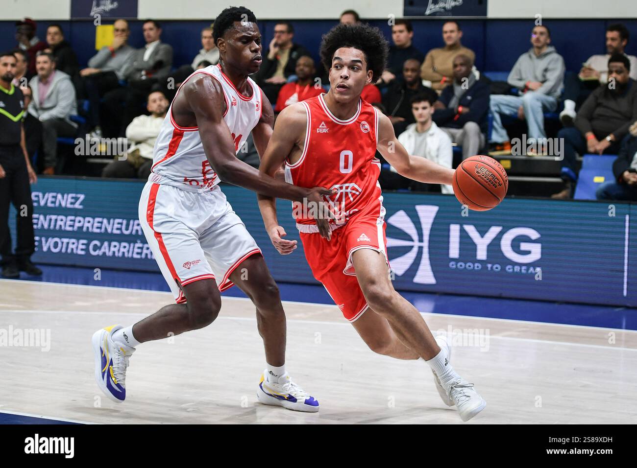 Paris, France. 21st Jan, 2025. Nanterre's Lucas Fischer of Antoine ...