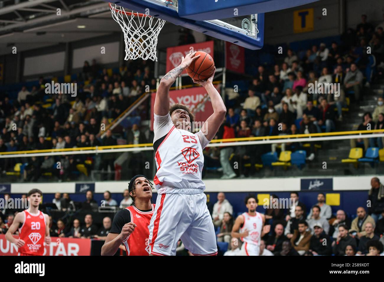 Paris, France. 21st Jan, 2025. Nancy's Zacharie Perrin of Moustapha ...
