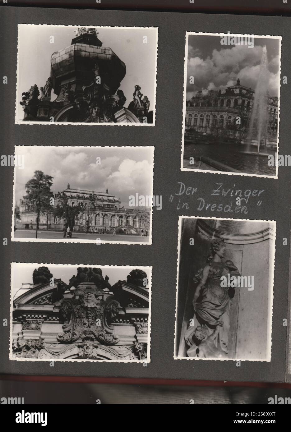 Vintage Photo Album Pages with Historic Views of Berlin and Dresden ...