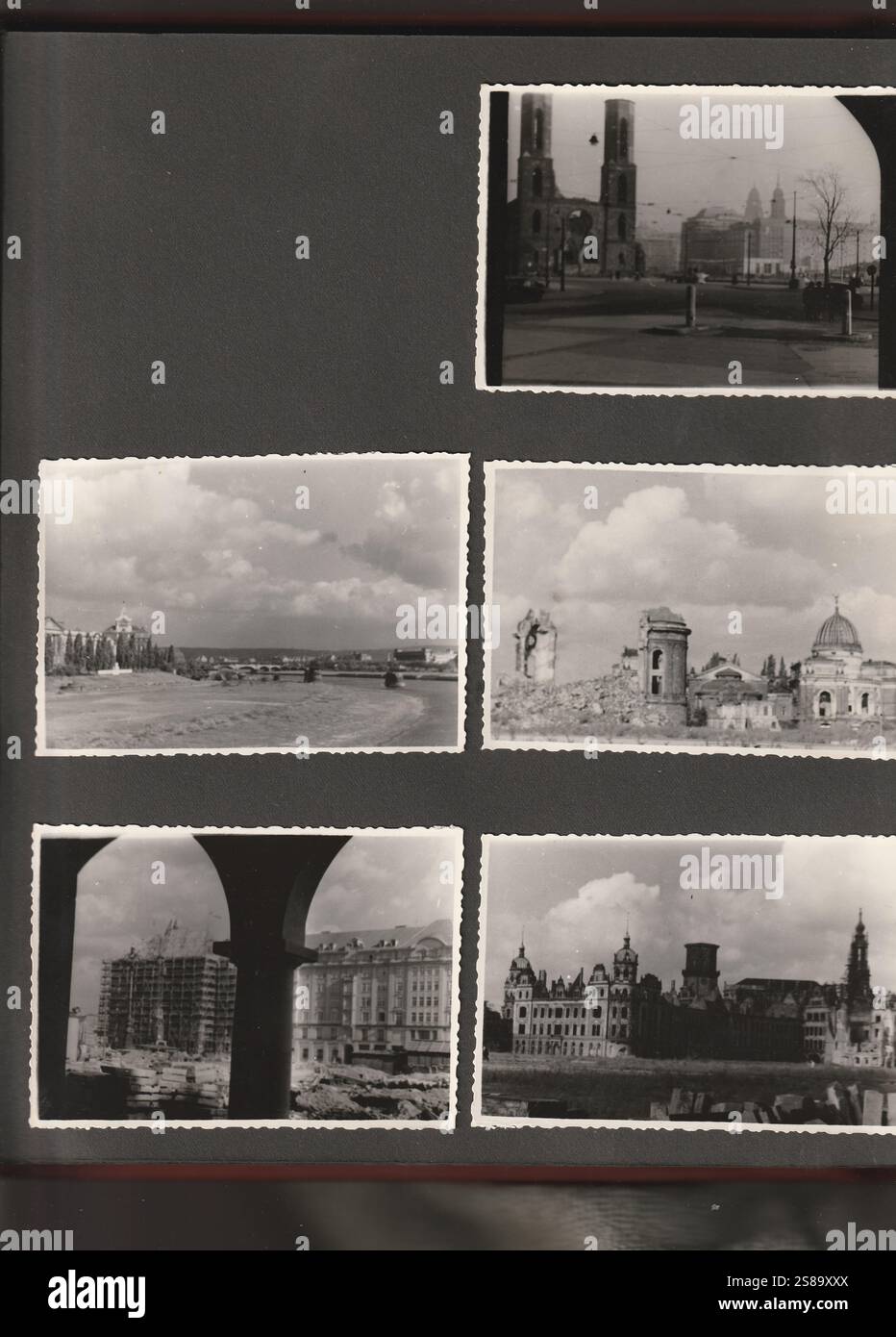 Vintage Photo Album Pages with Historic Views of Berlin and Dresden ...
