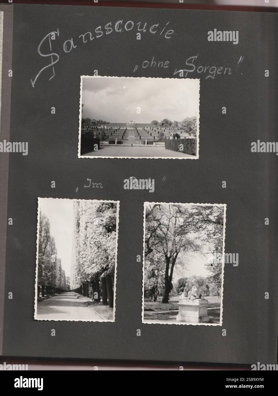 Vintage Photo Album Pages with Historic Views of Berlin and Dresden ...