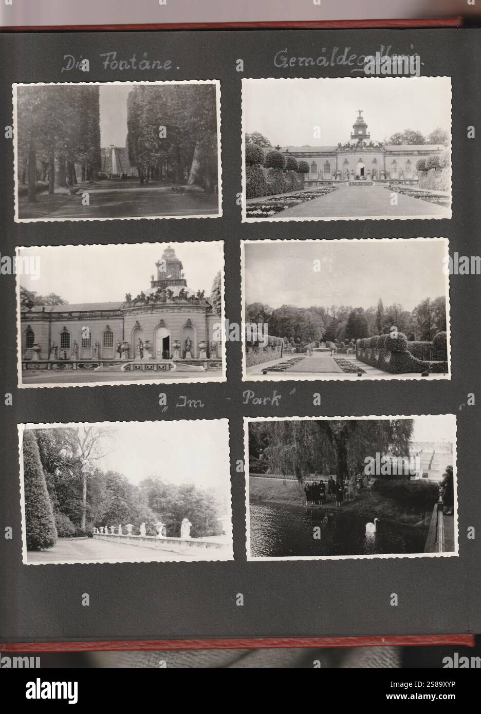 Vintage Photo Album Pages with Historic Views of Berlin and Dresden ...