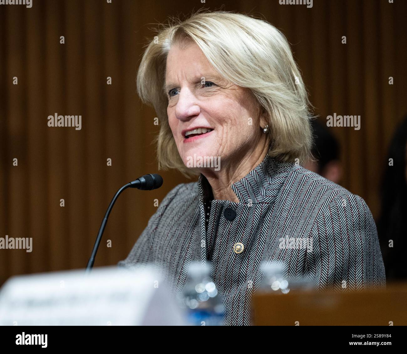 U.S. Senator Shelley Moore Capito (R-WV) speaks at a hearing of the ...