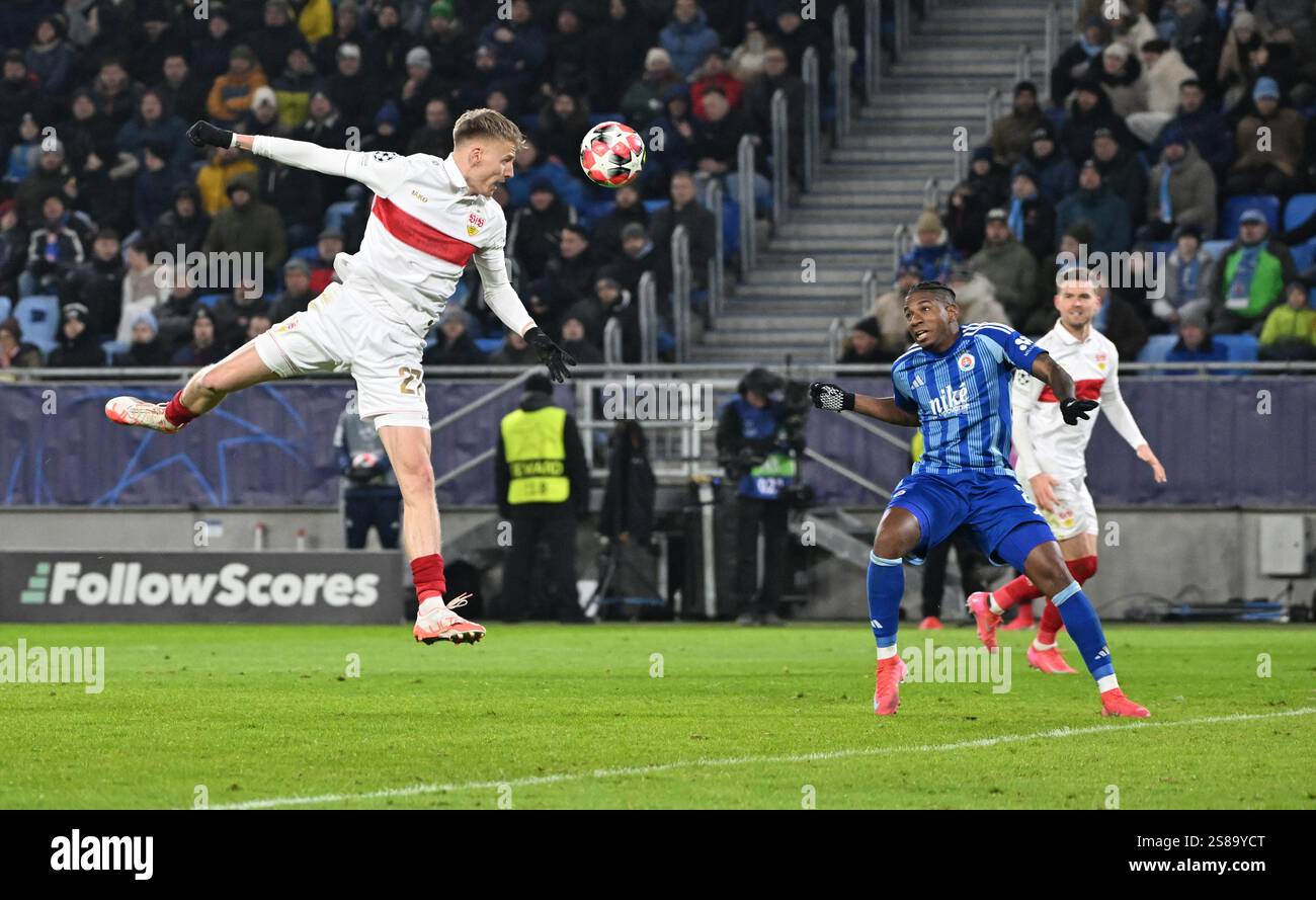 Bratislava, Slovakia. 21st Jan, 2025. Soccer: Champions League, Slovan ...