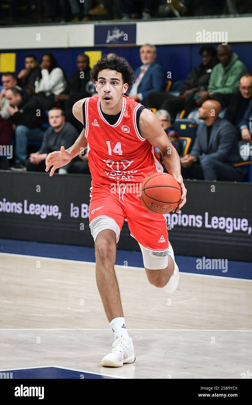 Paris, France. 21st Jan, 2025. Pole France's Nathan Soliman of Antoine ...