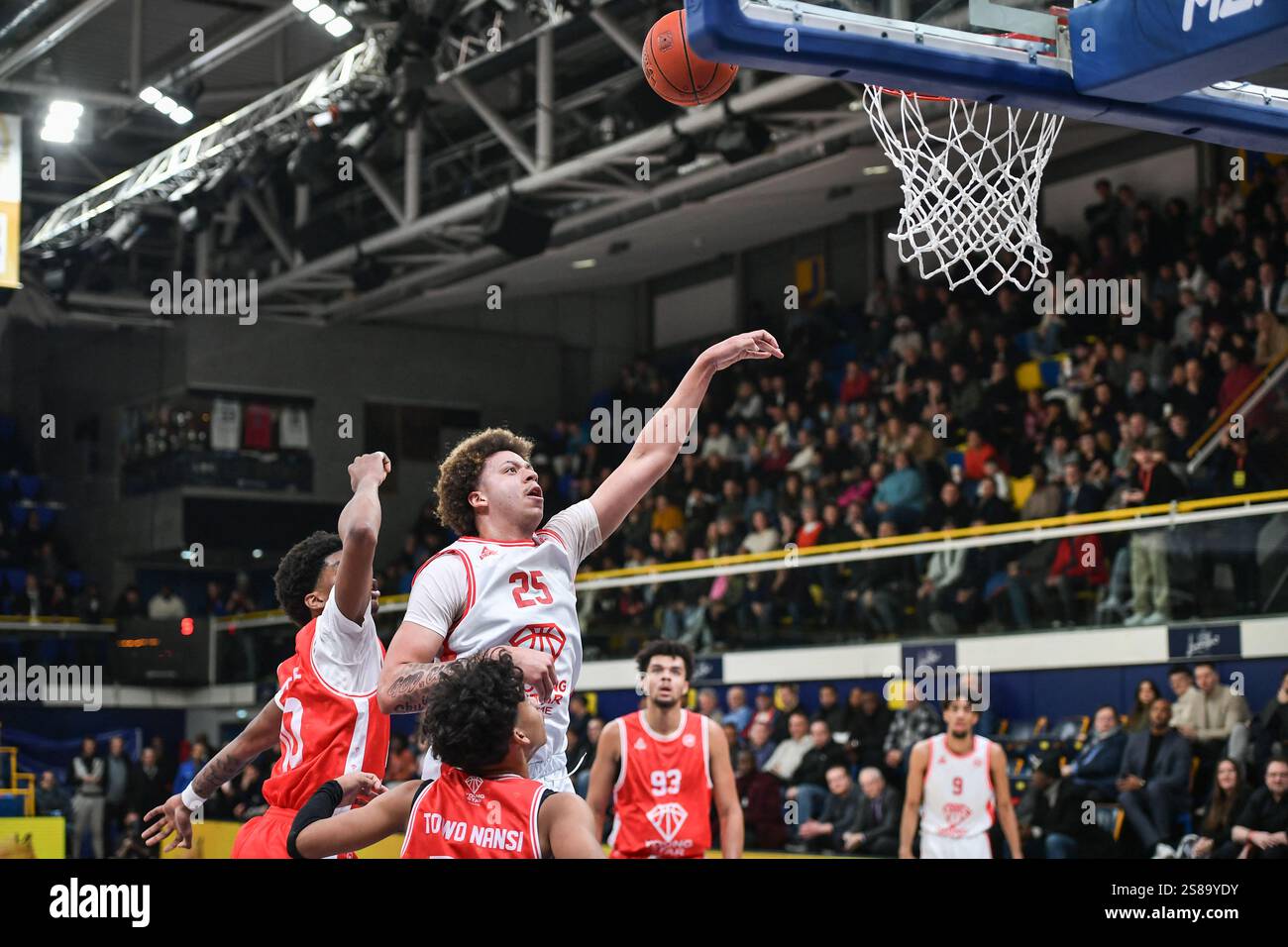 Paris, France. 21st Jan, 2025. Nancy's Zacharie Perrin of Moustapha ...