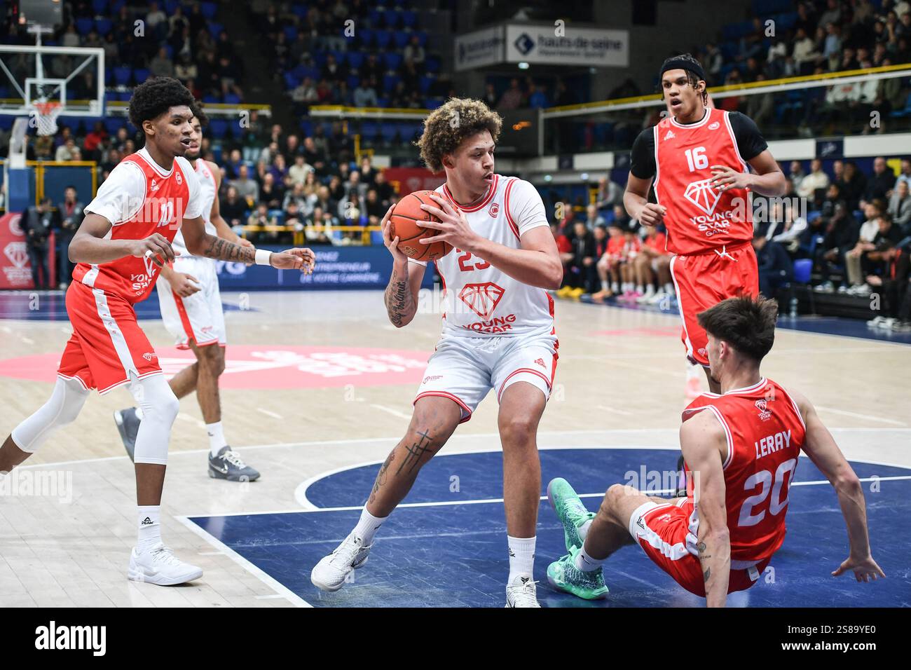 Paris, France. 21st Jan, 2025. Nancy's Zacharie Perrin of Moustapha ...