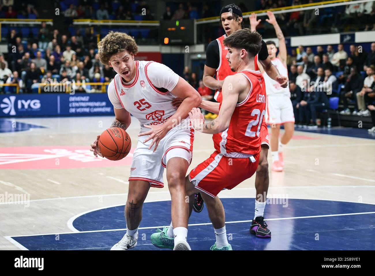 Paris, France. 21st Jan, 2025. Nancy's Zacharie Perrin of Moustapha ...