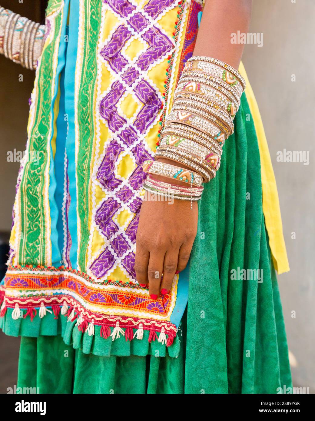 India, State of Gujarat, Bhuj, Kutch, Ludiya village. Meghwal Marwari ...