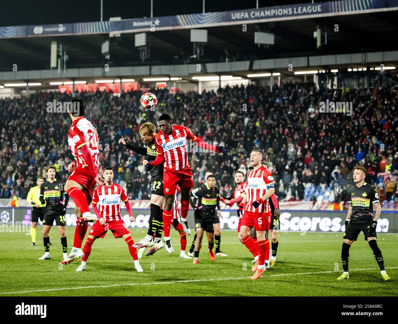BELGRADO - (l-r) Jerdy Schouten of PSV Eindhoven, Nasser Djiga of Red ...