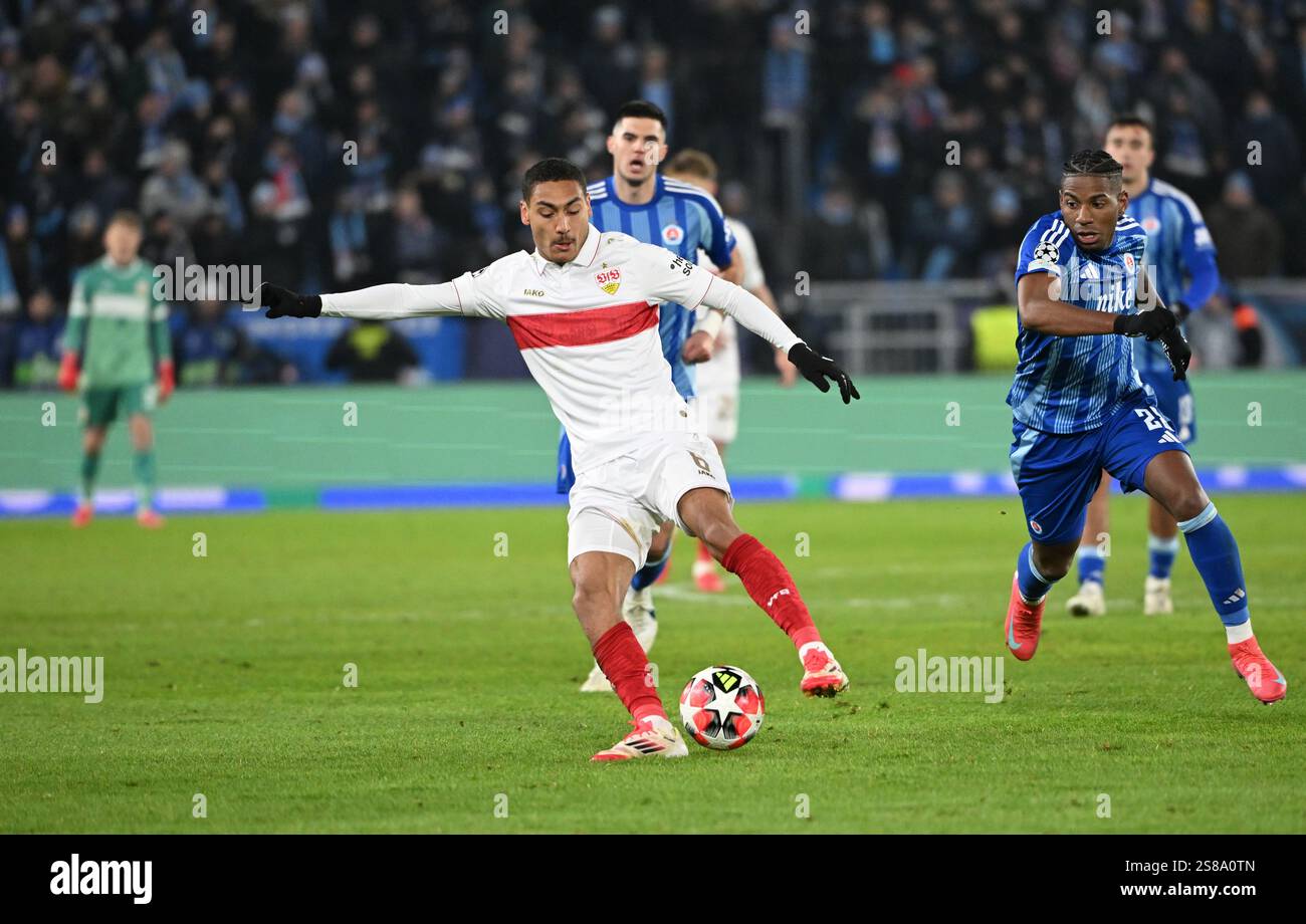 Bratislava, Slovakia. 21st Jan, 2025. Soccer: Champions League, Slovan ...