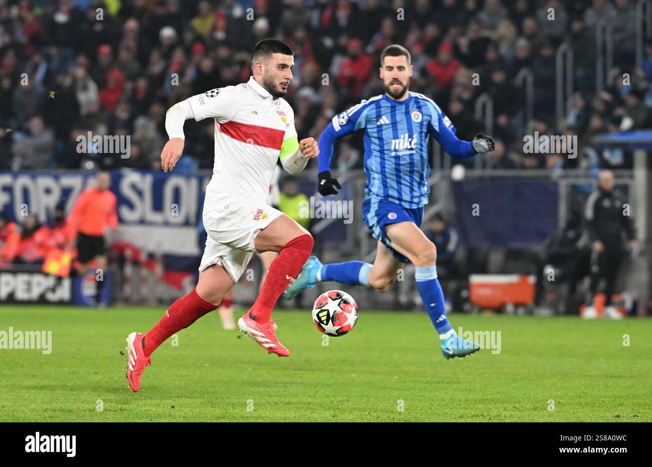 Bratislava, Slovakia. 21st Jan, 2025. Soccer: Champions League, Slovan ...