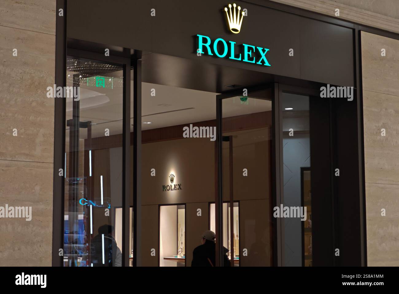 SHANGHAI, CHINA - JANUARY 21, 2025 - A Rolex watch store is seen in ...