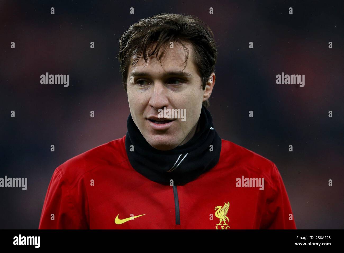 Liverpool, UK. 21st Jan, 2025. Federico Chiesa of Liverpool during the ...