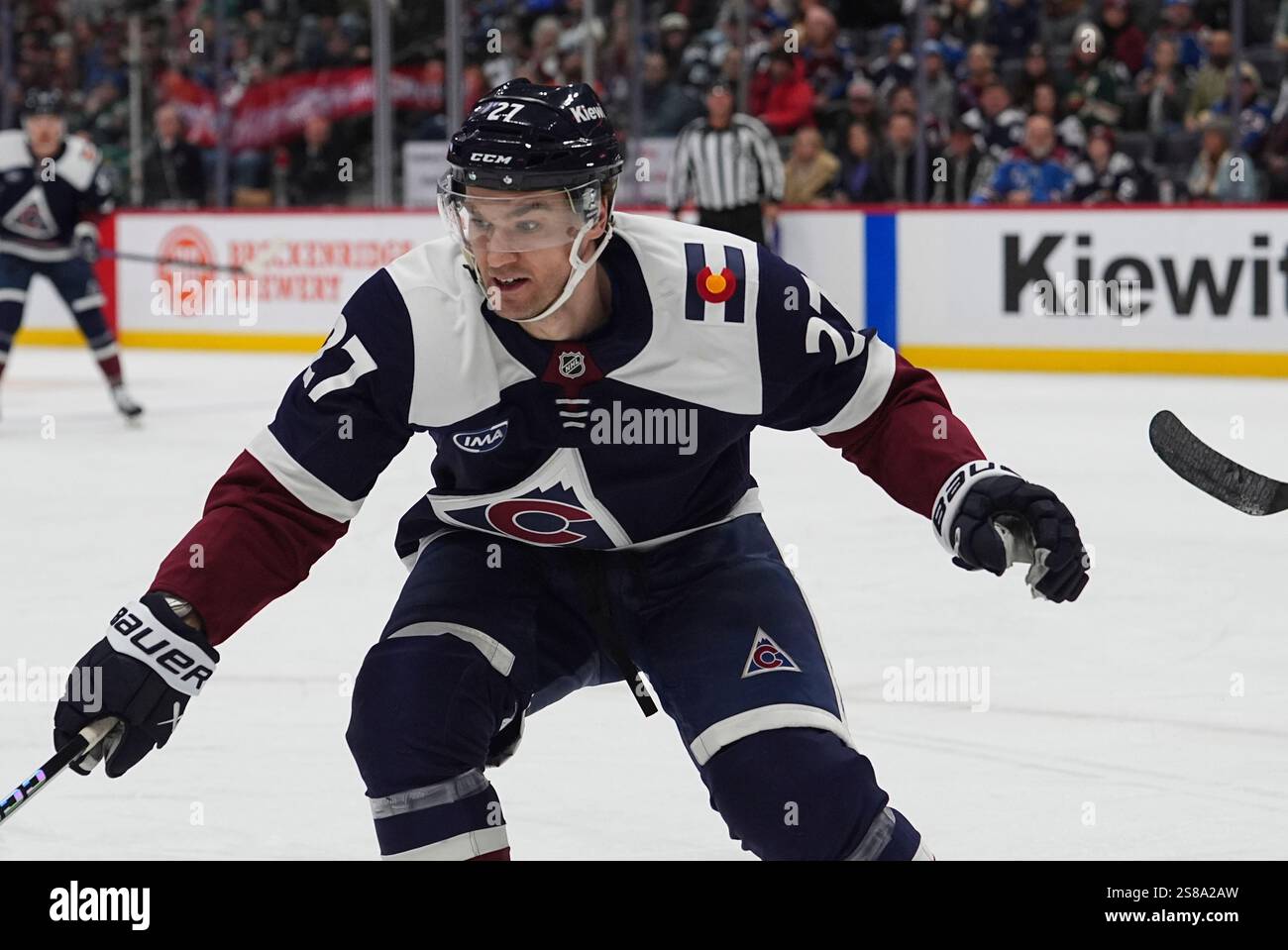 Colorado Avalanche left wing Jonathan Drouin (27) in the first period ...