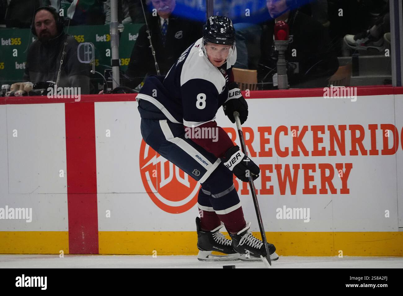 Colorado Avalanche defenseman Cale Makar (8) in the second period of an ...
