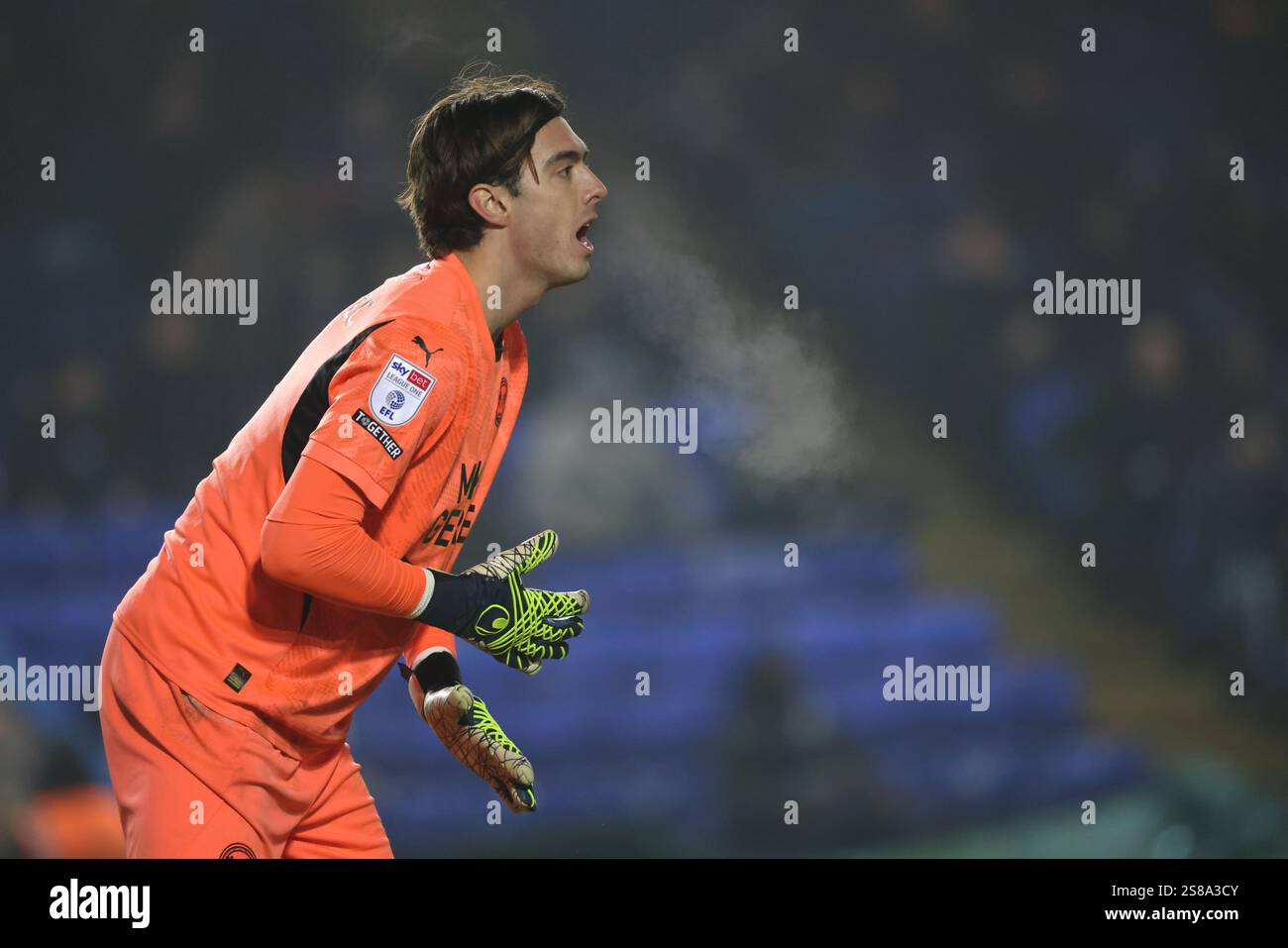 Peterborough, UK. 21st Jan, 2025. Nicholas Bilokapic (PU) at the ...