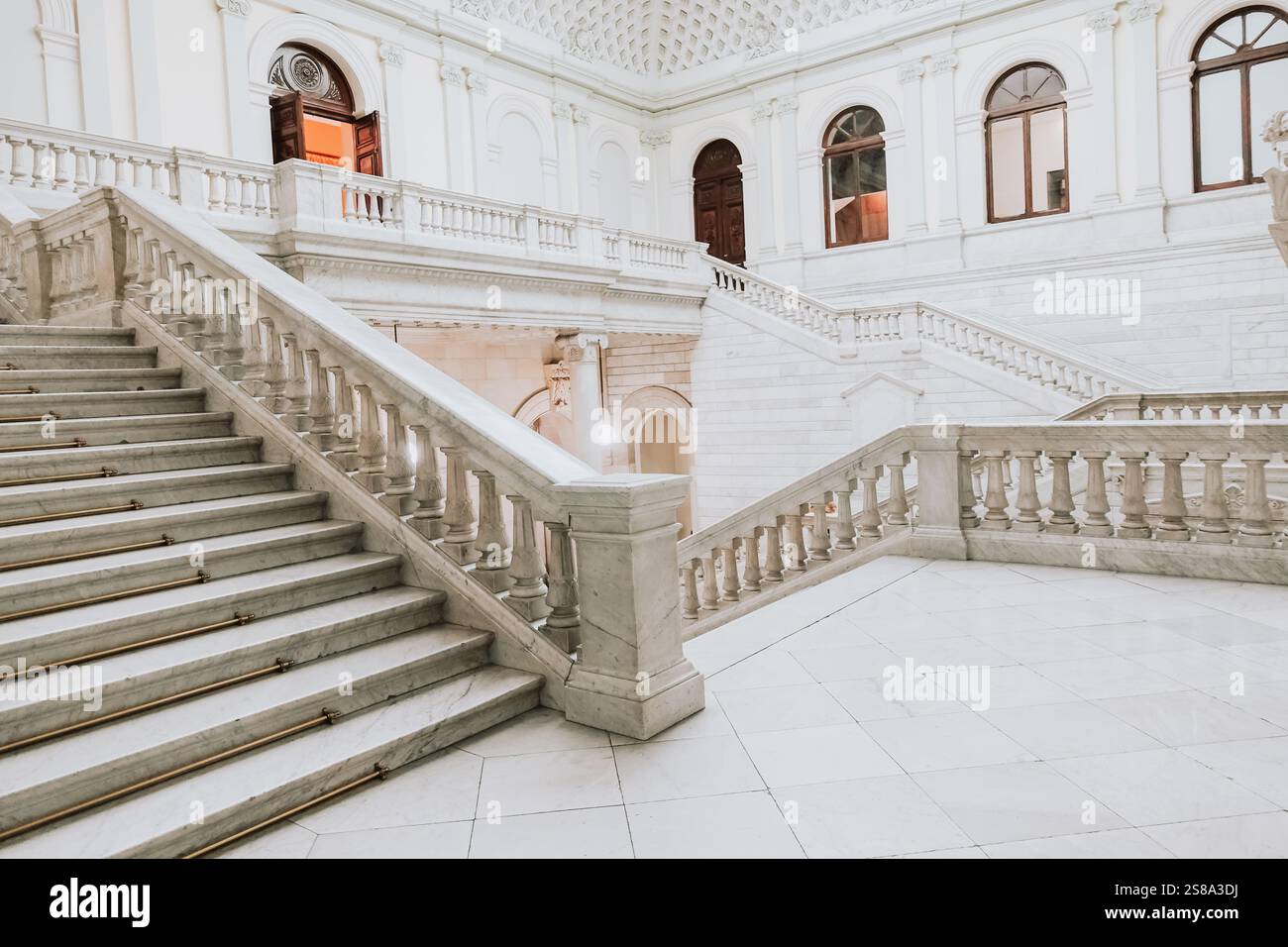 The interior of the National Library of Spain, known as Biblioteca ...