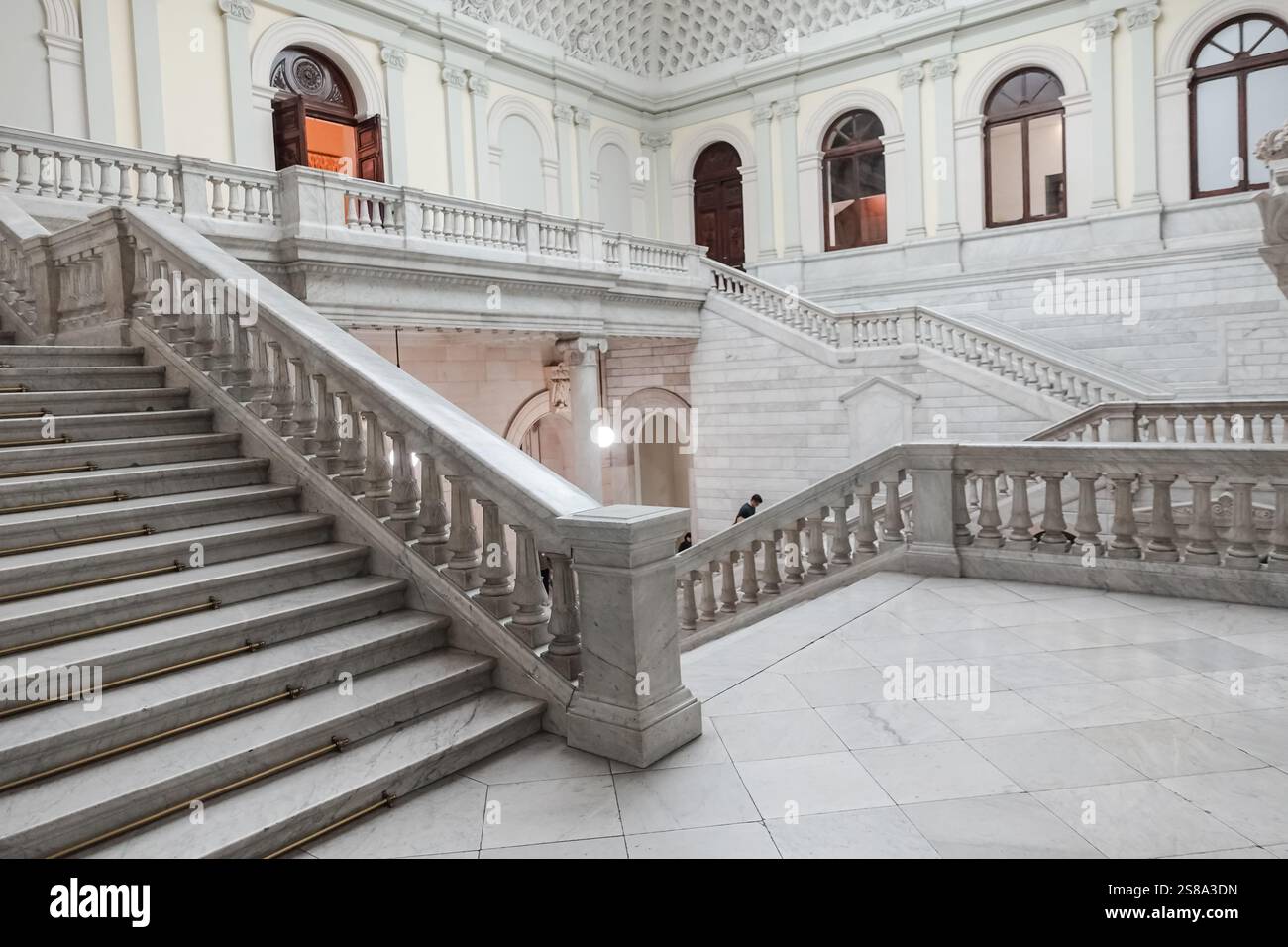 The interior of the National Library of Spain, known as Biblioteca ...