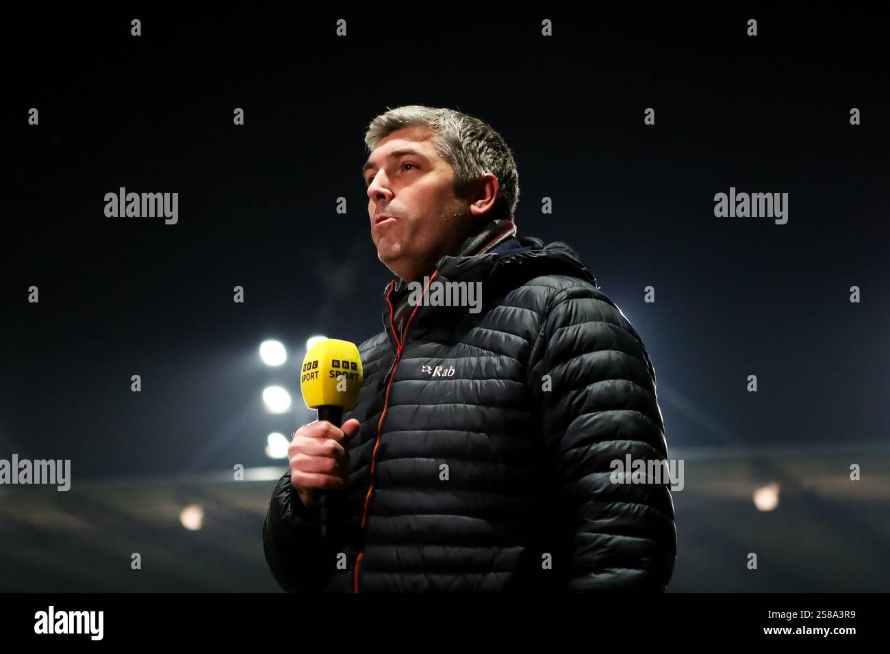 A BBC News Reporter before the EFL Championship match between Oxford ...
